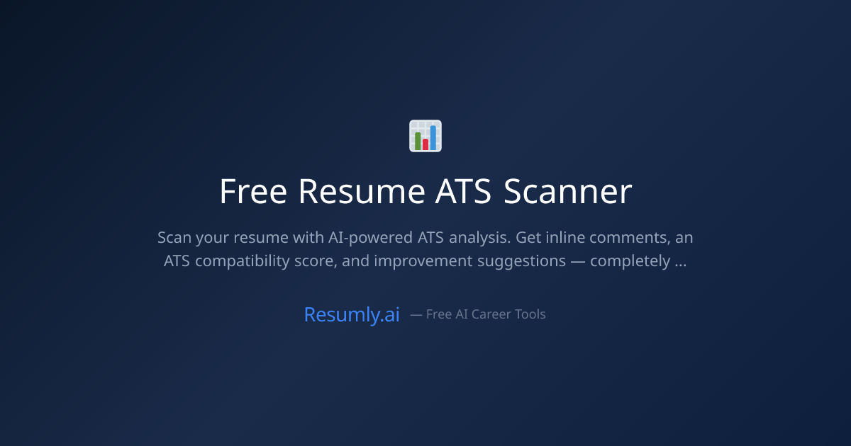 Free Resume ATS Scanner - AI-Powered Inline Analysis | Resumly · Resumly