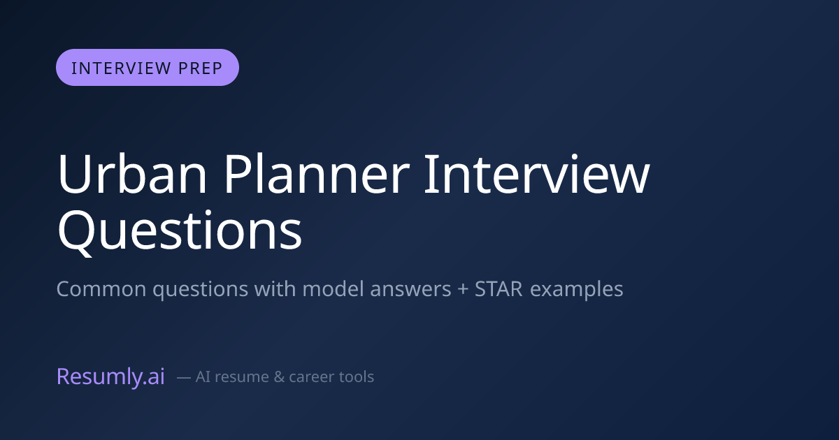 Urban Planner Interview Questions & Answers (2026)